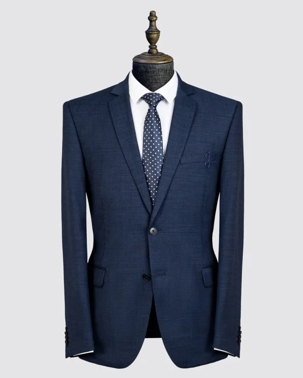 New England Code Navy Lounge Suit – Black Jacket Suiting
